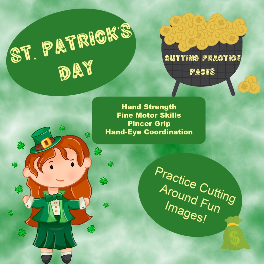 Cutting Practice for St. Patrick's Day St Patricks - Etsy