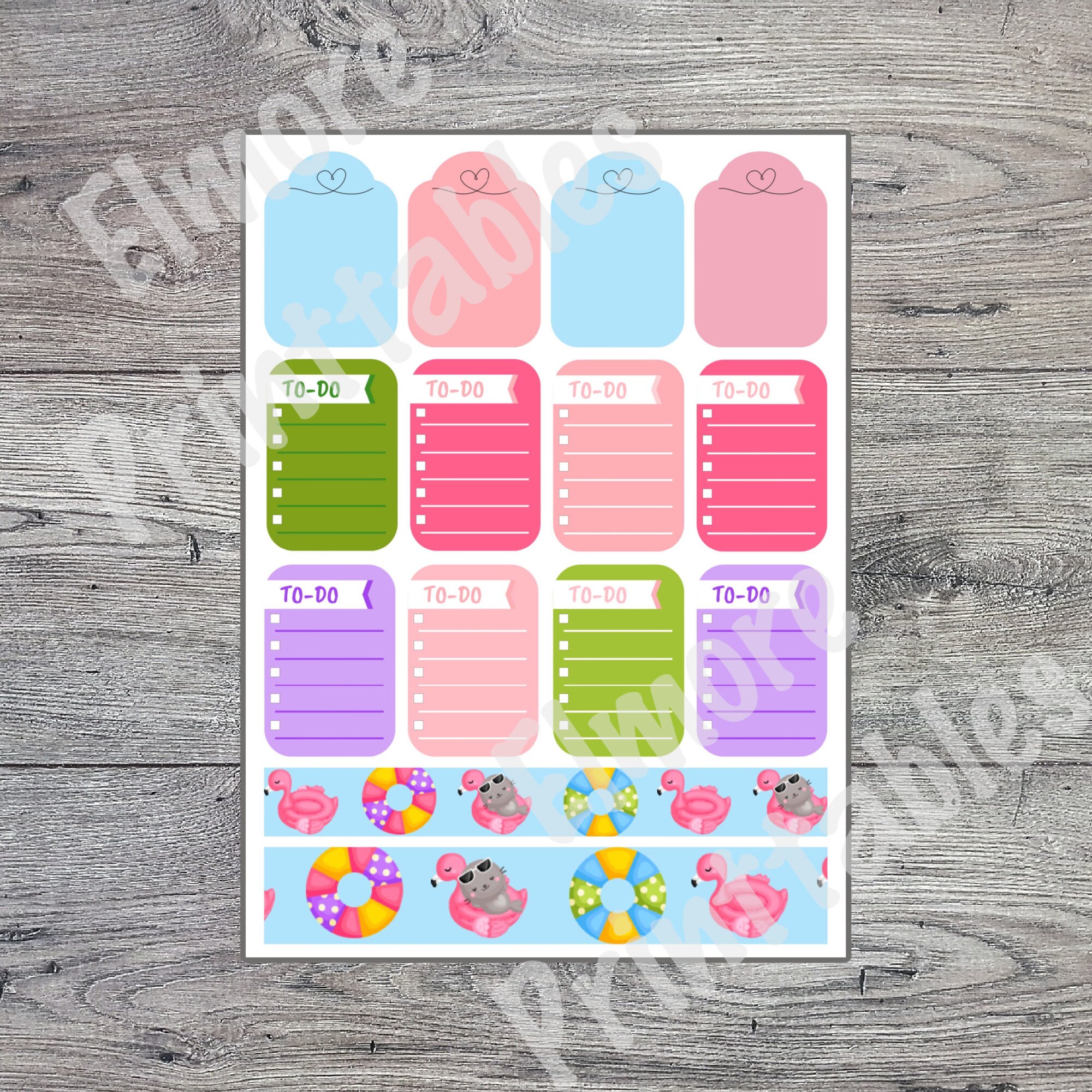 Seals Stickers Vertical Layout Classic HP Weekly Kit Summer Seals ...
