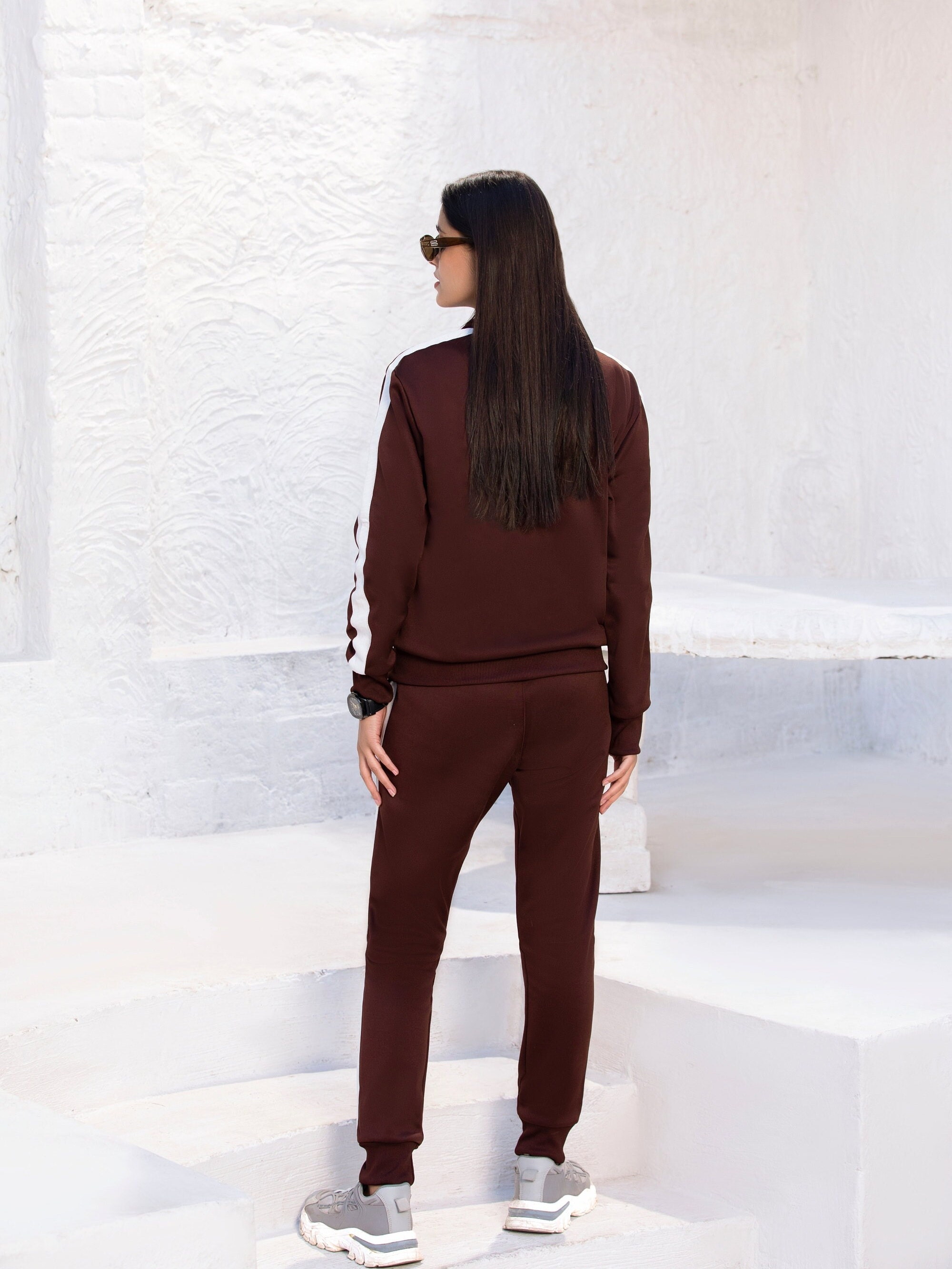 Chocolate Brown Tracksuit: Women's Polyester Jogging Suit - Etsy