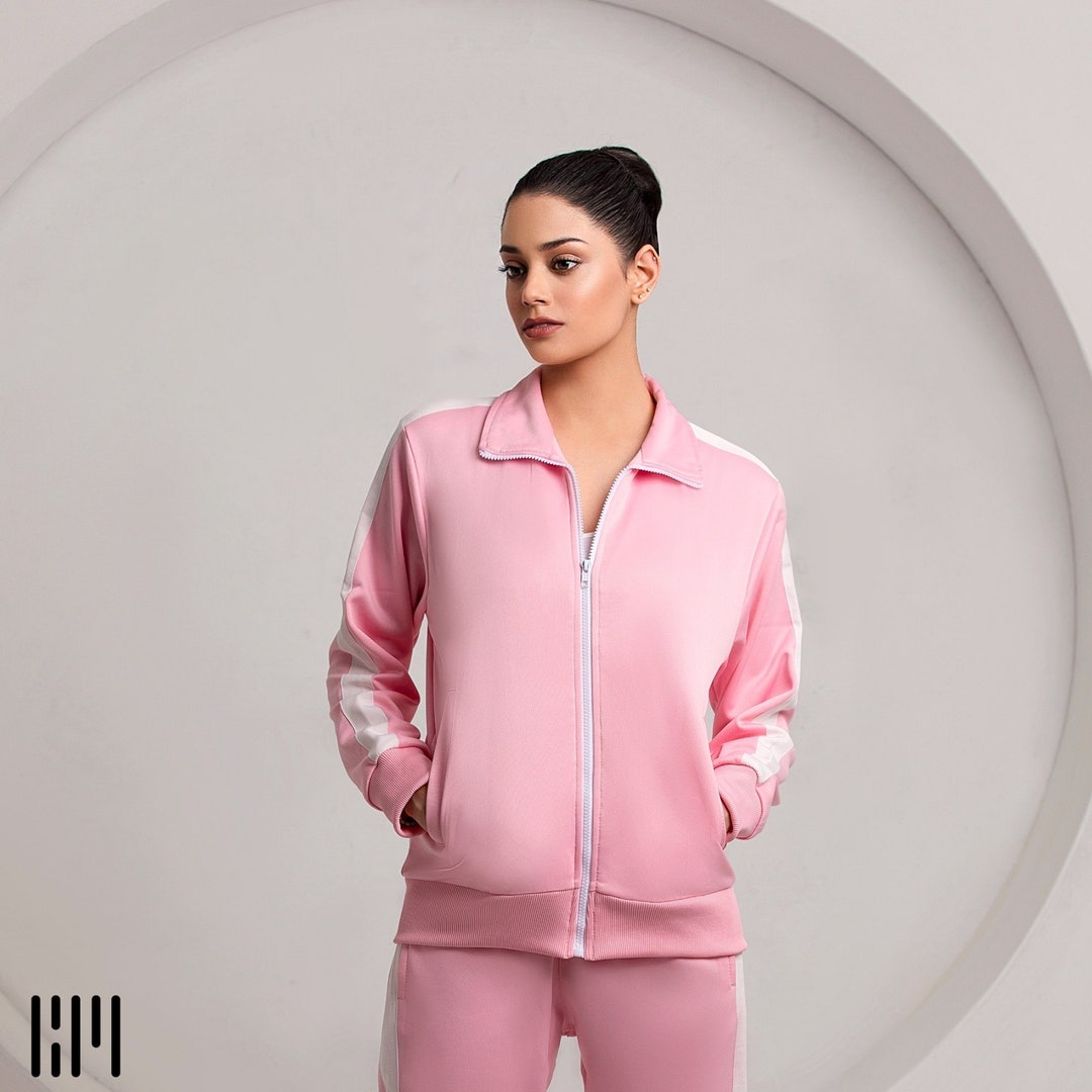 Pink Jogging Tracksuit: Women's Polyester Gym & Travel Set - Etsy