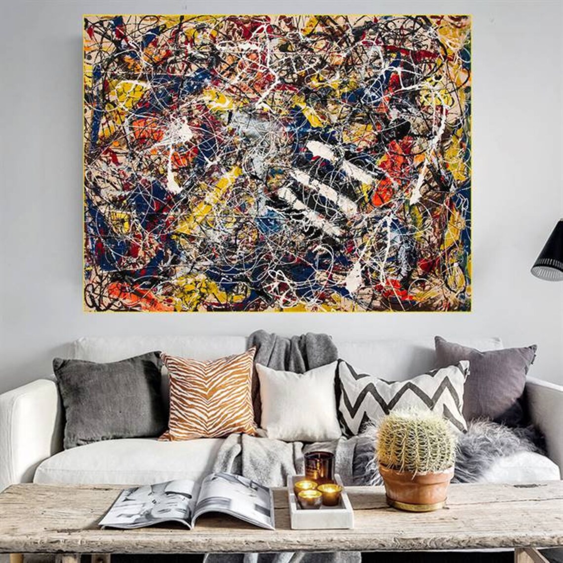 Jackson Pollock Number 17A Canvas - Etsy