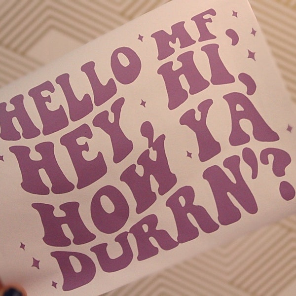 Hello Mf Sticker - Etsy