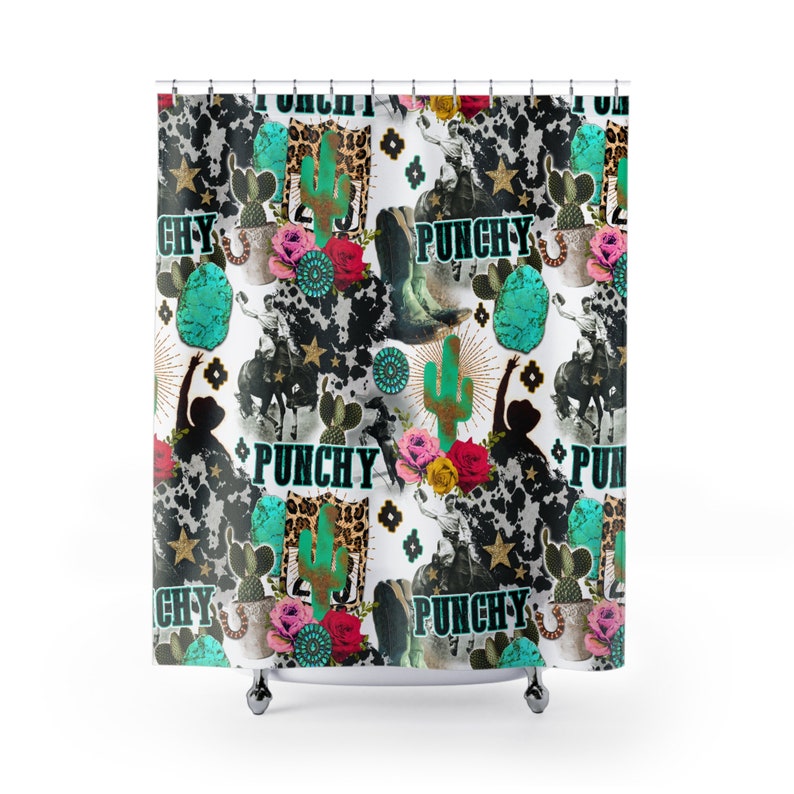 Punchy Cowgirl Bathroom Western Lifestyle Cactus Aztec - Etsy