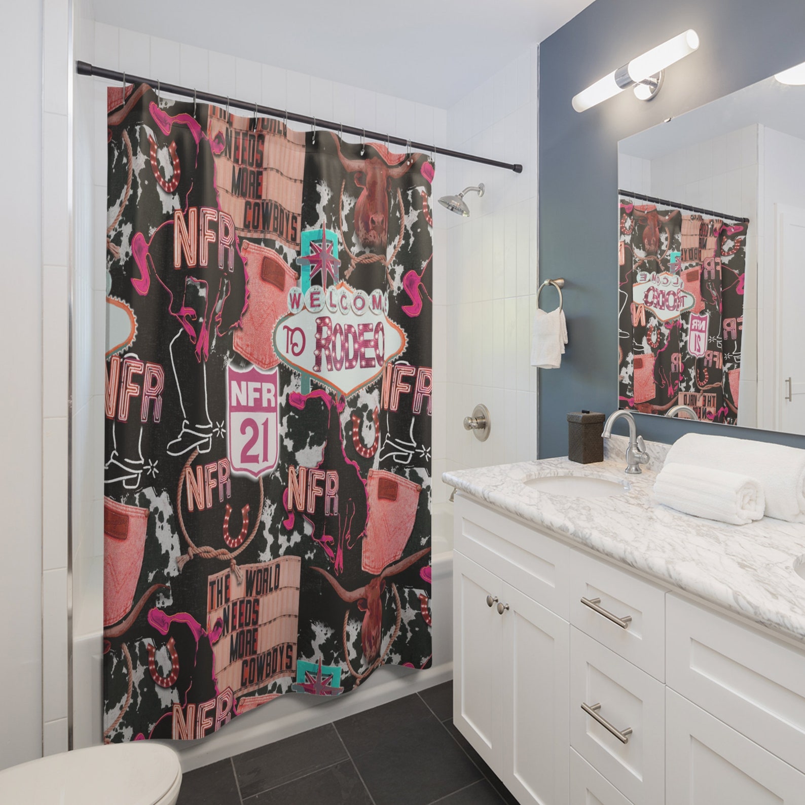 Rodeo Cowgirl, Bucking Horse, Cowgirl Bathroom, Western Lifestyle ...