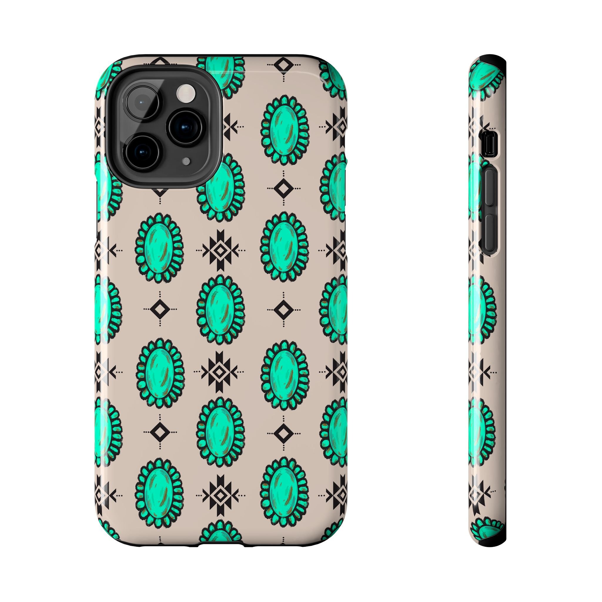 Turquoise Concho, Gift for Ranch Girl, Punchy, Western Tough Phone Case ...