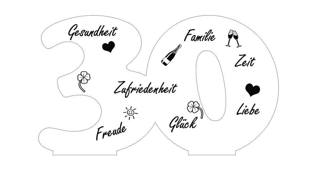Jubiläumsaufsteller mit der Zahl 30: Kreative Geldgeschenke für jeden ...