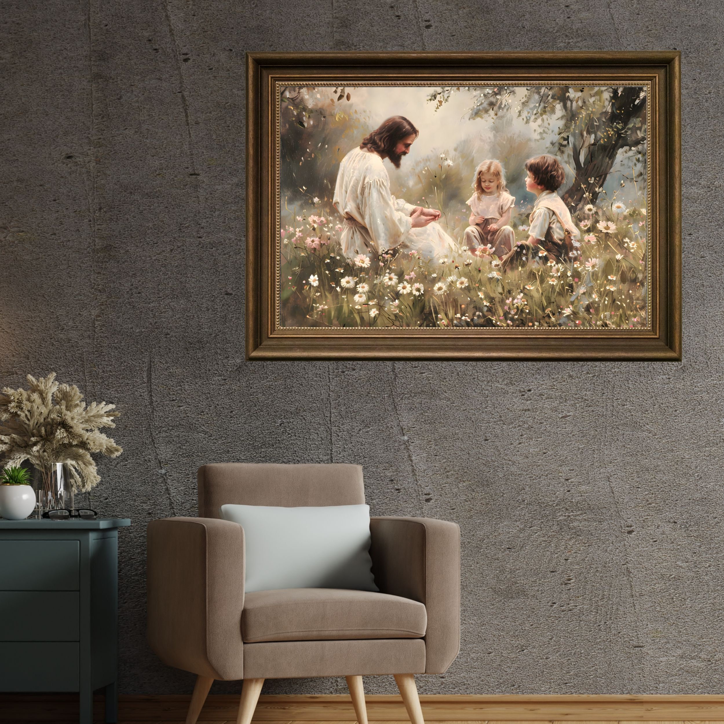 Jesus Christ Teaching Children, Child of God, Peace in Christ, Digital ...
