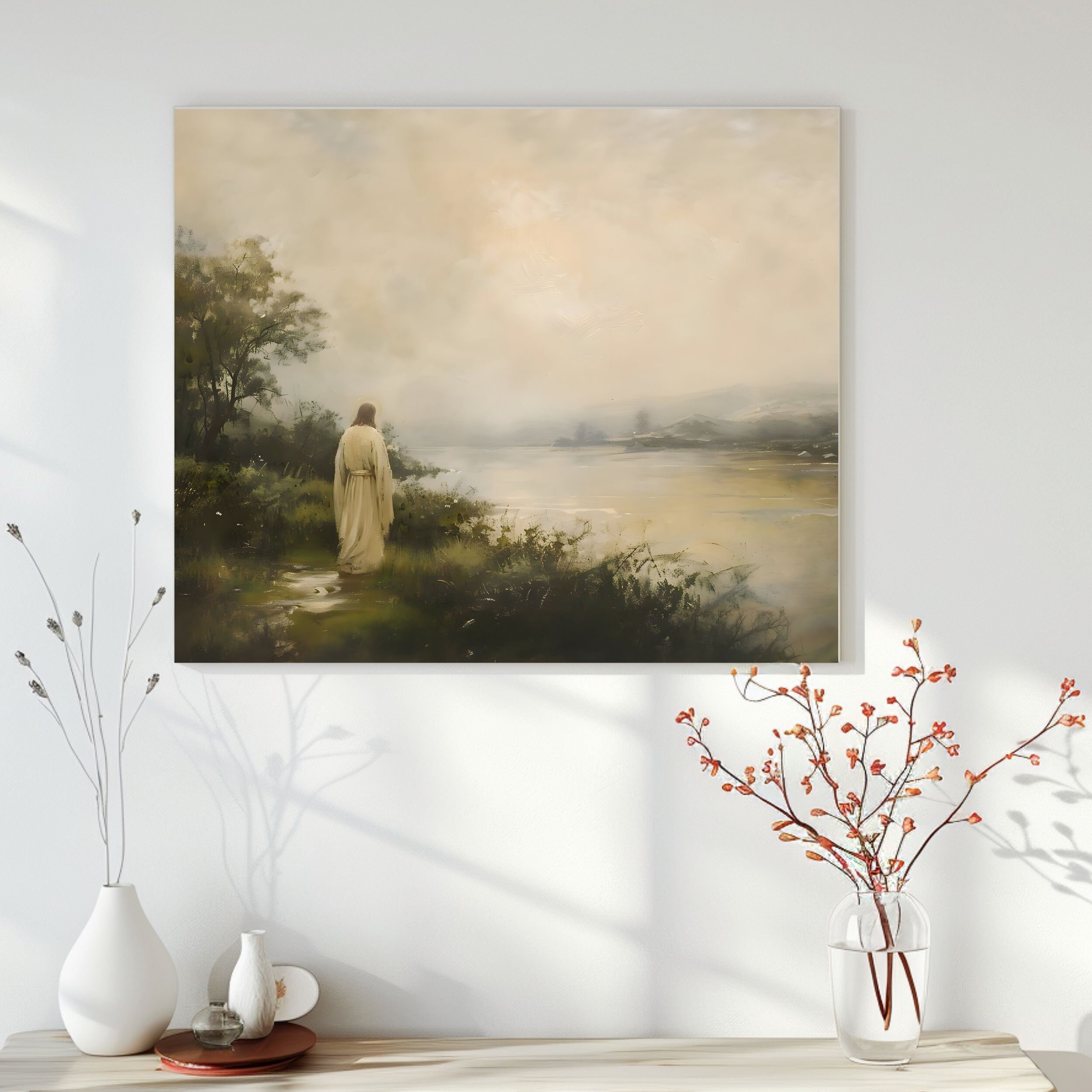 Peace in Christ Painting, Jesus Offers You Peace, Digital Download ...