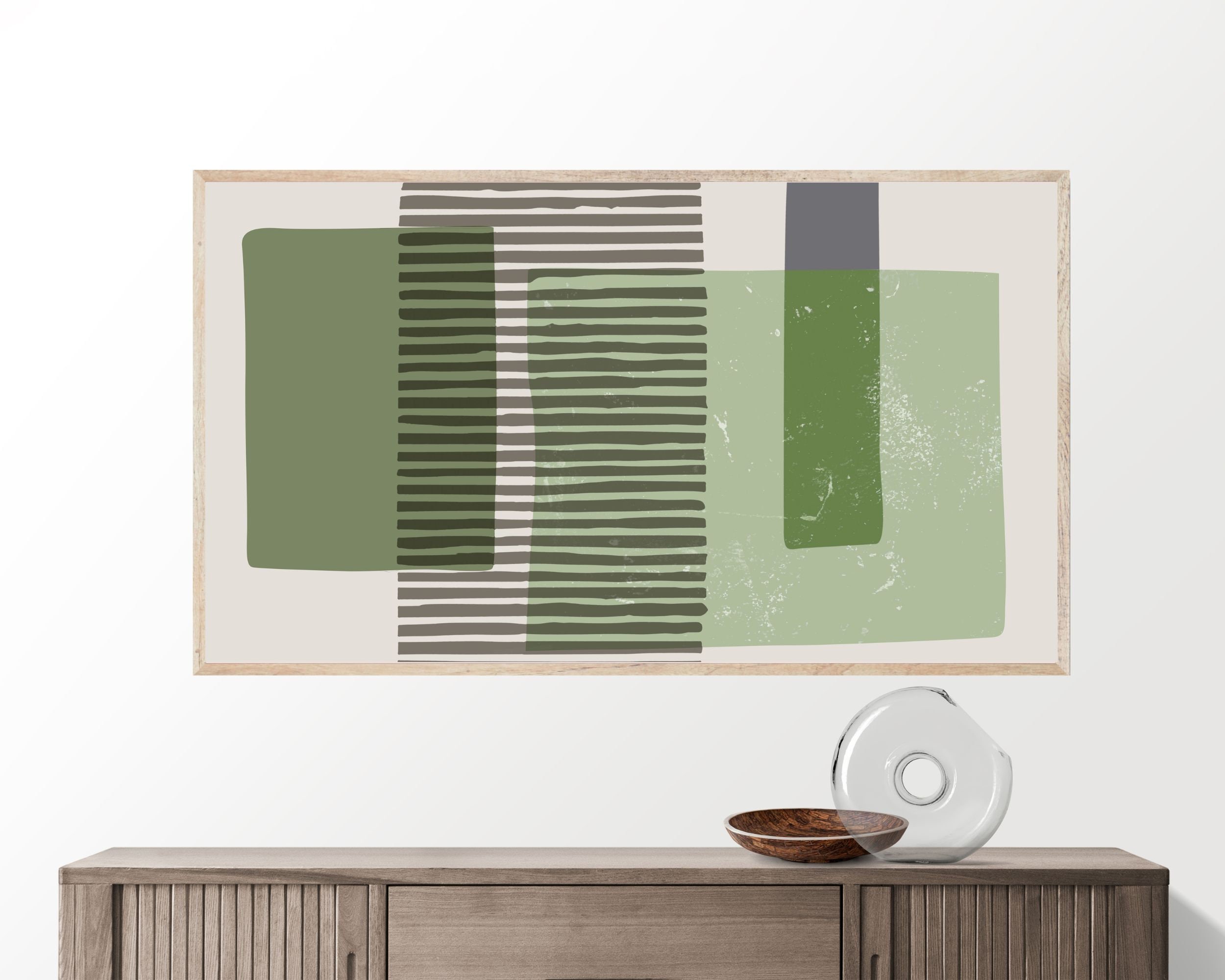 Samsung Frame TV Art Bundle Sage Green Modern Abstract - Etsy
