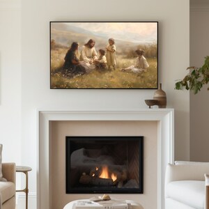 Frame TV Art, Jesus Christ Teaching Children, Child of God, Peace in ...