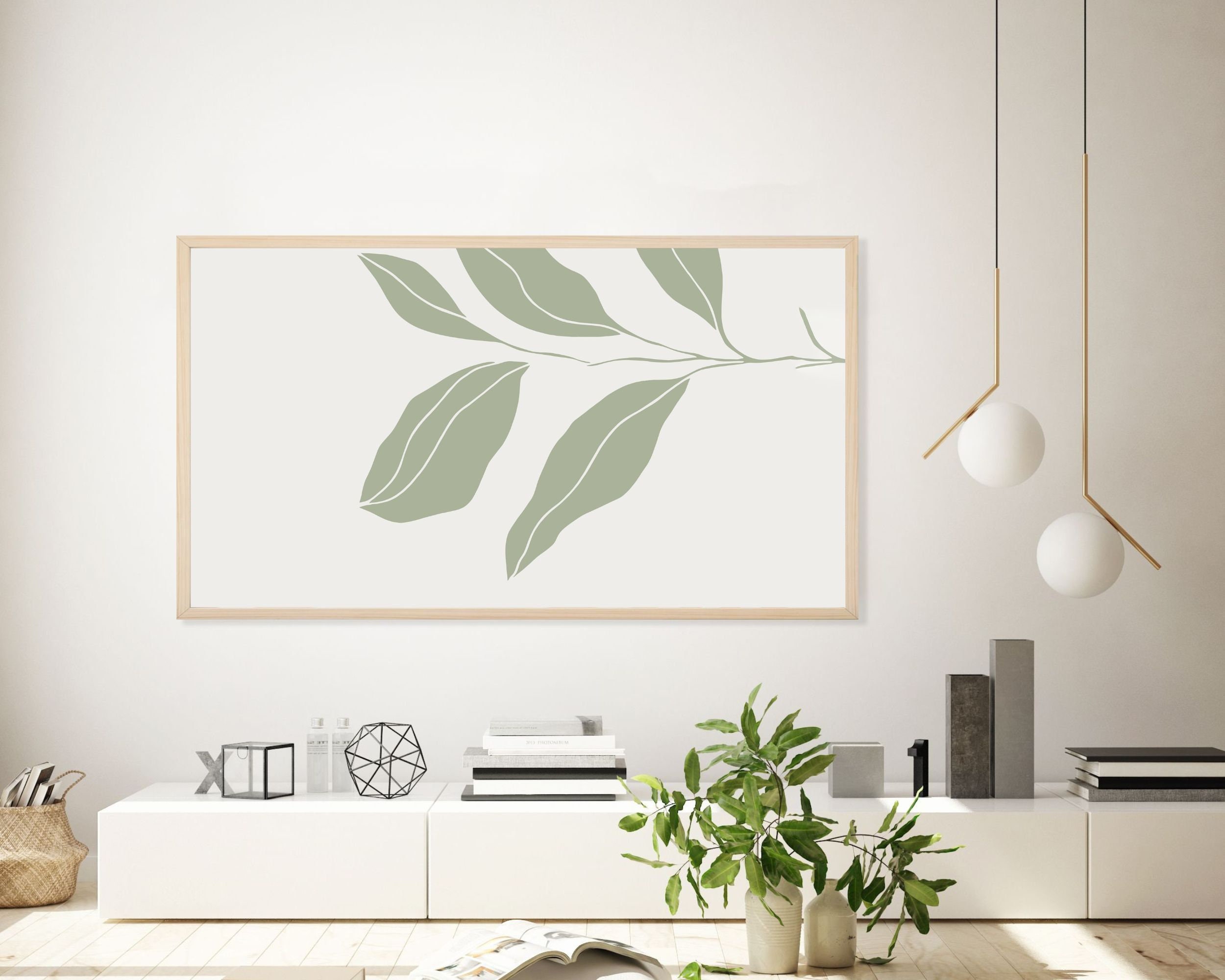 Samsung Frame TV Art Bundle Sage Green Modern Abstract - Etsy