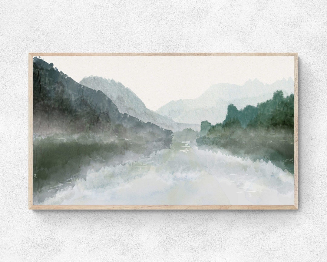 Samsung Frame TV Art Watercolor Landscape Art, Frame TV Art, Digital ...