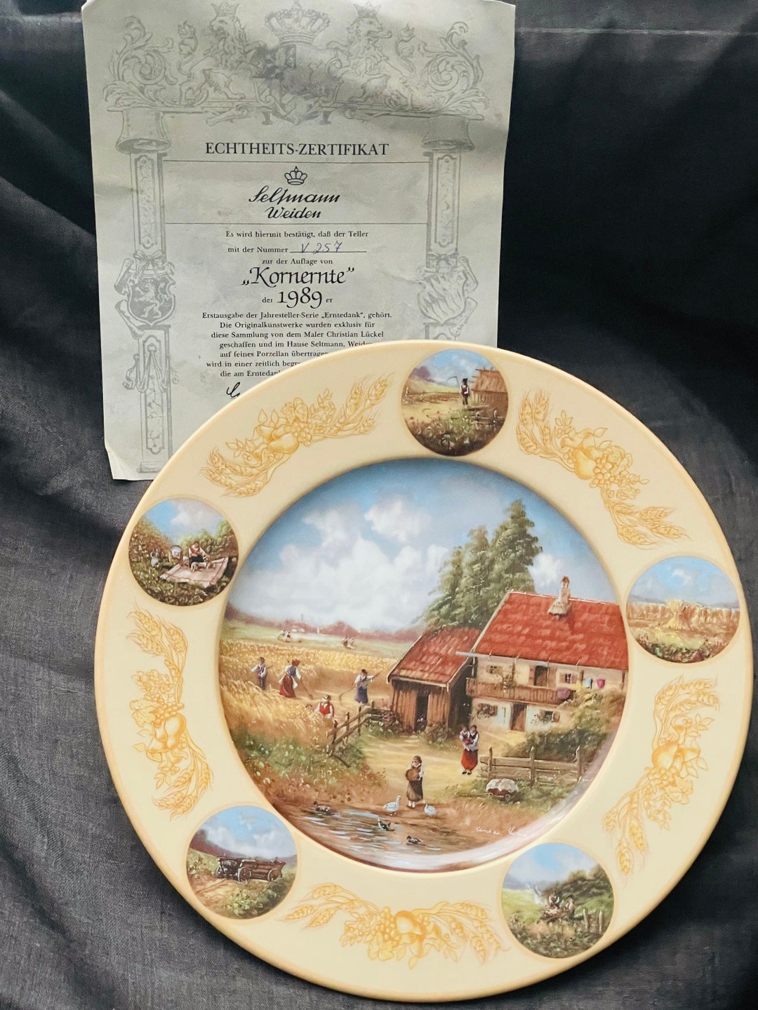 Rare, Vintage Collectors Plate, German, With Certificate of ...