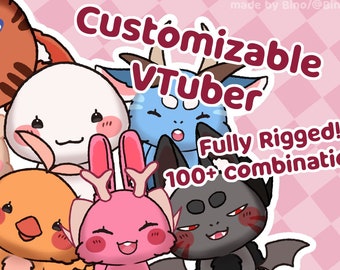 CUSTOM VTUBER ANIMAL Chibi Model Vtuber Mascot Rigged Chibi Animal ...