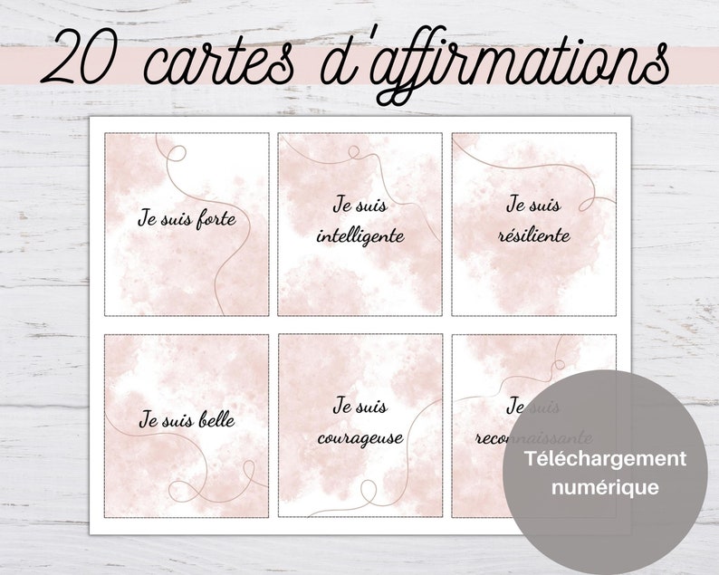 Printable Positive Affirmations Cards, Inspirational Phrases ...
