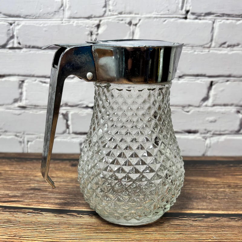Glass Syrup Pitcher - Etsy