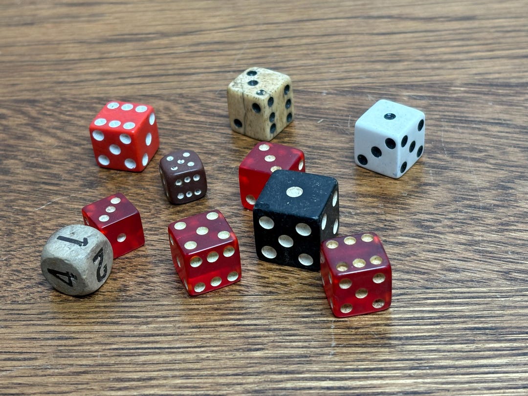 10 Vintage Dice Various Types, Sizes and Materials. - Etsy