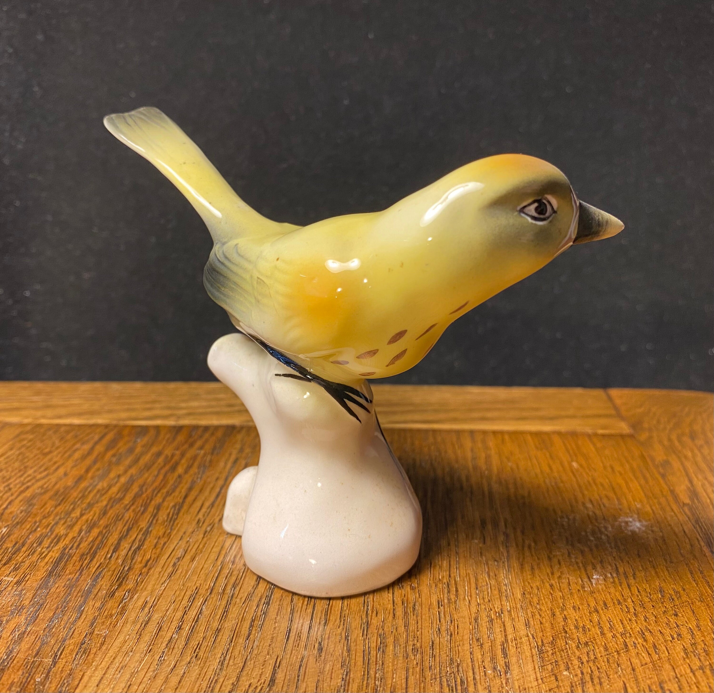 Vintage Yellow Bird Figurine 1950's Marked Japan - Etsy