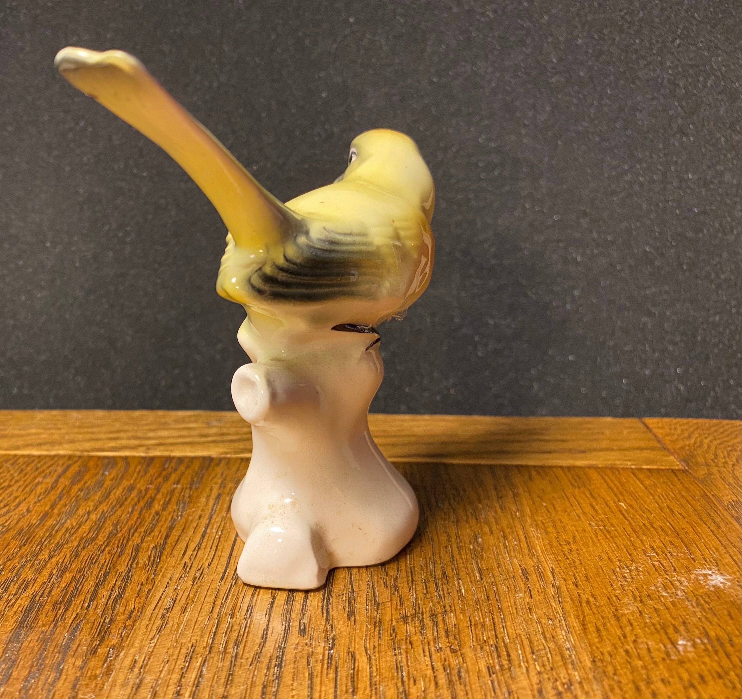 Vintage Yellow Bird Figurine 1950's Marked Japan - Etsy