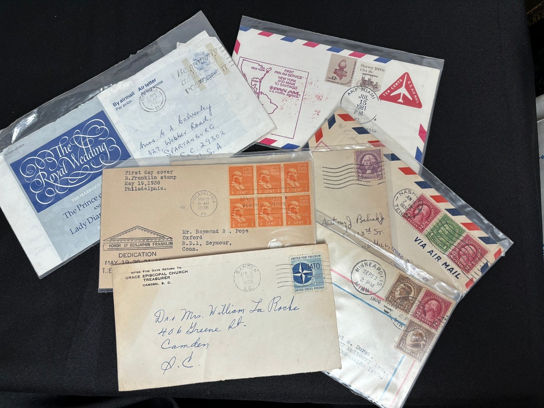 Vintage US Stamped Envelopes or Covers, Various and Picked at Random ...