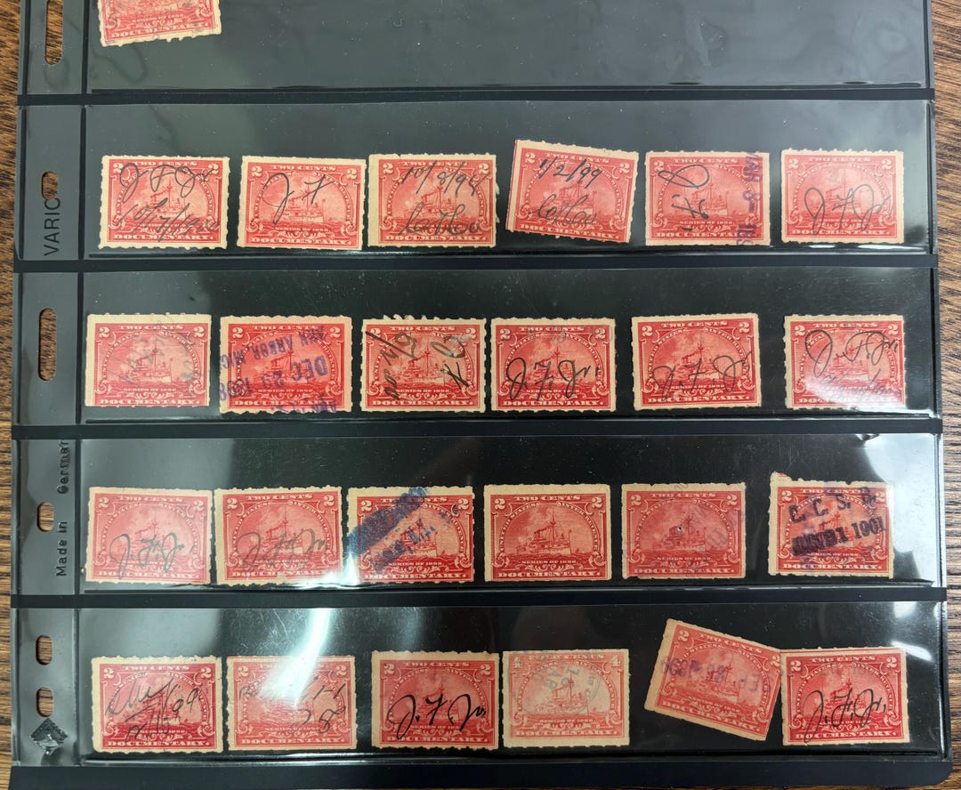 Turn of Century 2 Cents Documentary Stamps, 25 Stamps - Etsy