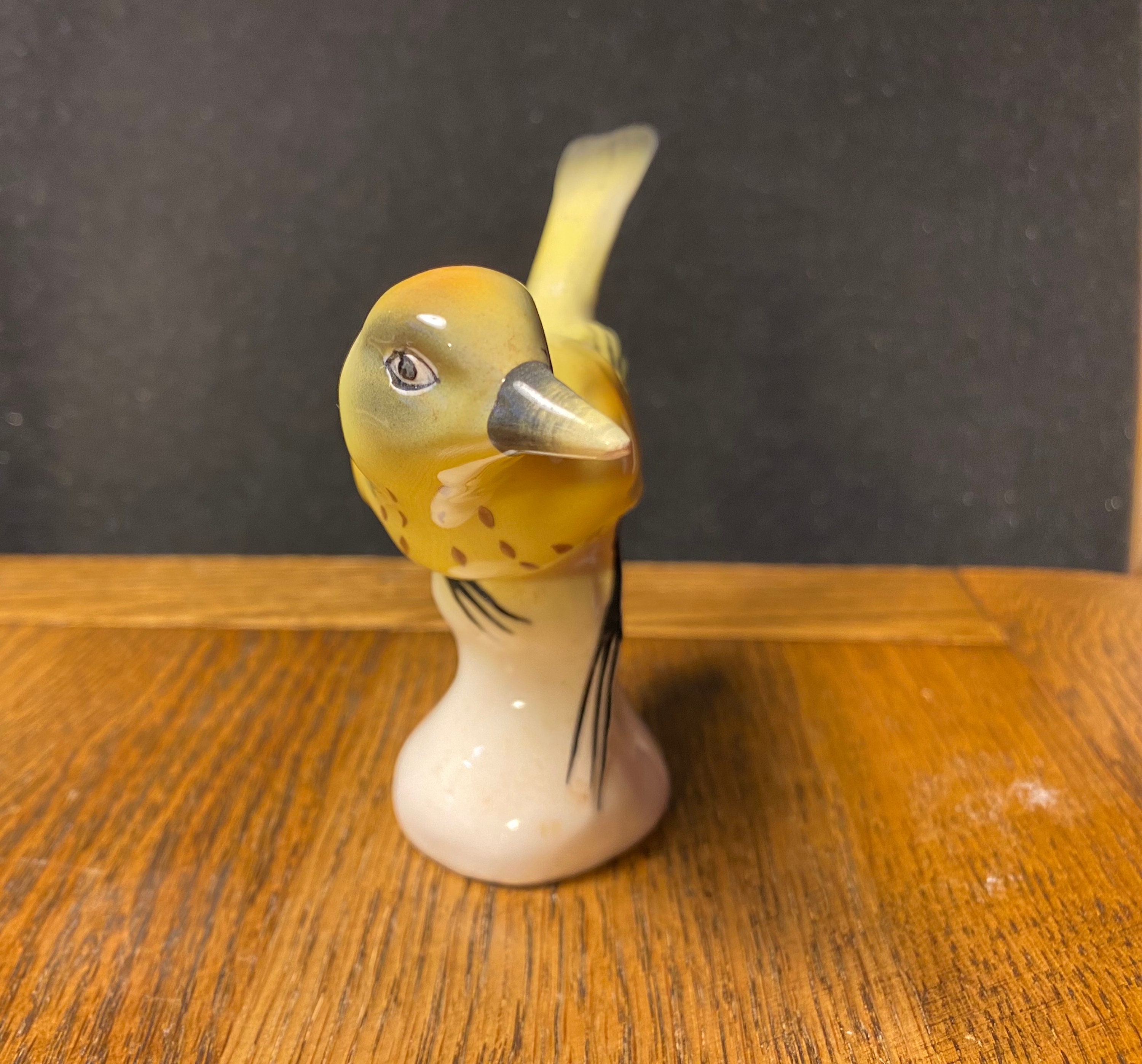 Vintage Yellow Bird Figurine 1950's Marked Japan - Etsy