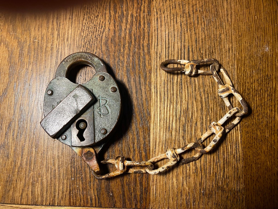 Antique Heart Shaped Lock - W. Bohannan Co. , 1879 Pat. - RAILROAD ...
