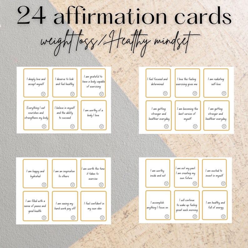 Printable Affirmation Cards, Healthy Mindset Cards, Motivational Cards ...