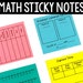 Math Sticky Note Templates BUNDLE, Math Reference Charts BUNDLE, Math ...