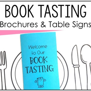 Book Tasting Signs and Brochures - Etsy