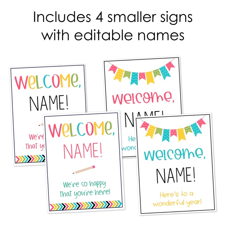 Welcome Teacher Signs for New Teachers and Back to School (editable) - Etsy