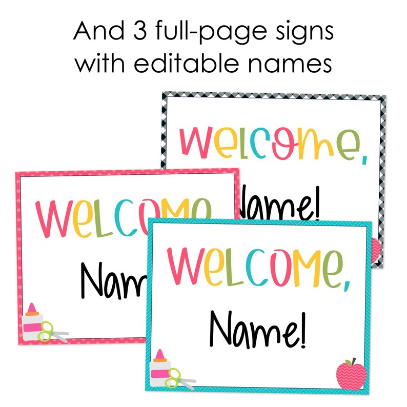 Welcome Teacher Signs for New Teachers and Back to School (editable) - Etsy