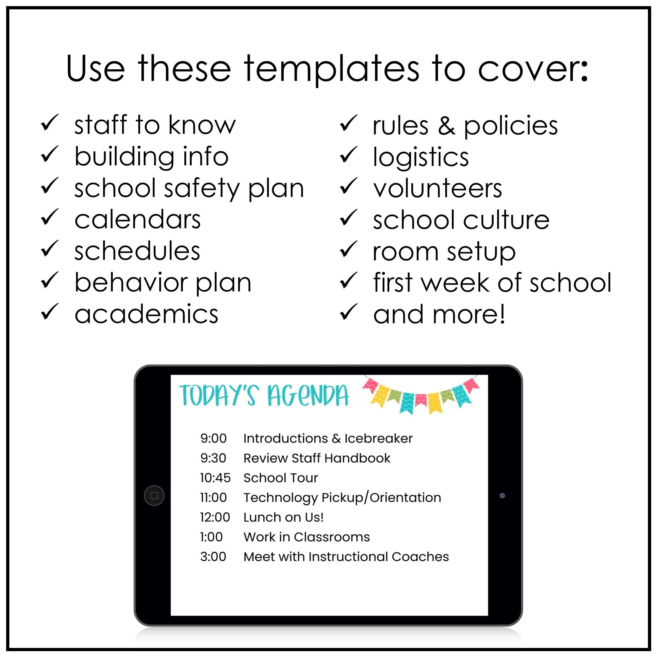 New Teacher Orientation Slideshow Templates for Mentor - Etsy