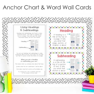 Headings and Subheadings Worksheets, Nonfiction Reading Activities - Etsy