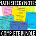 Math Sticky Note Templates BUNDLE, Math Reference Charts BUNDLE, Math ...