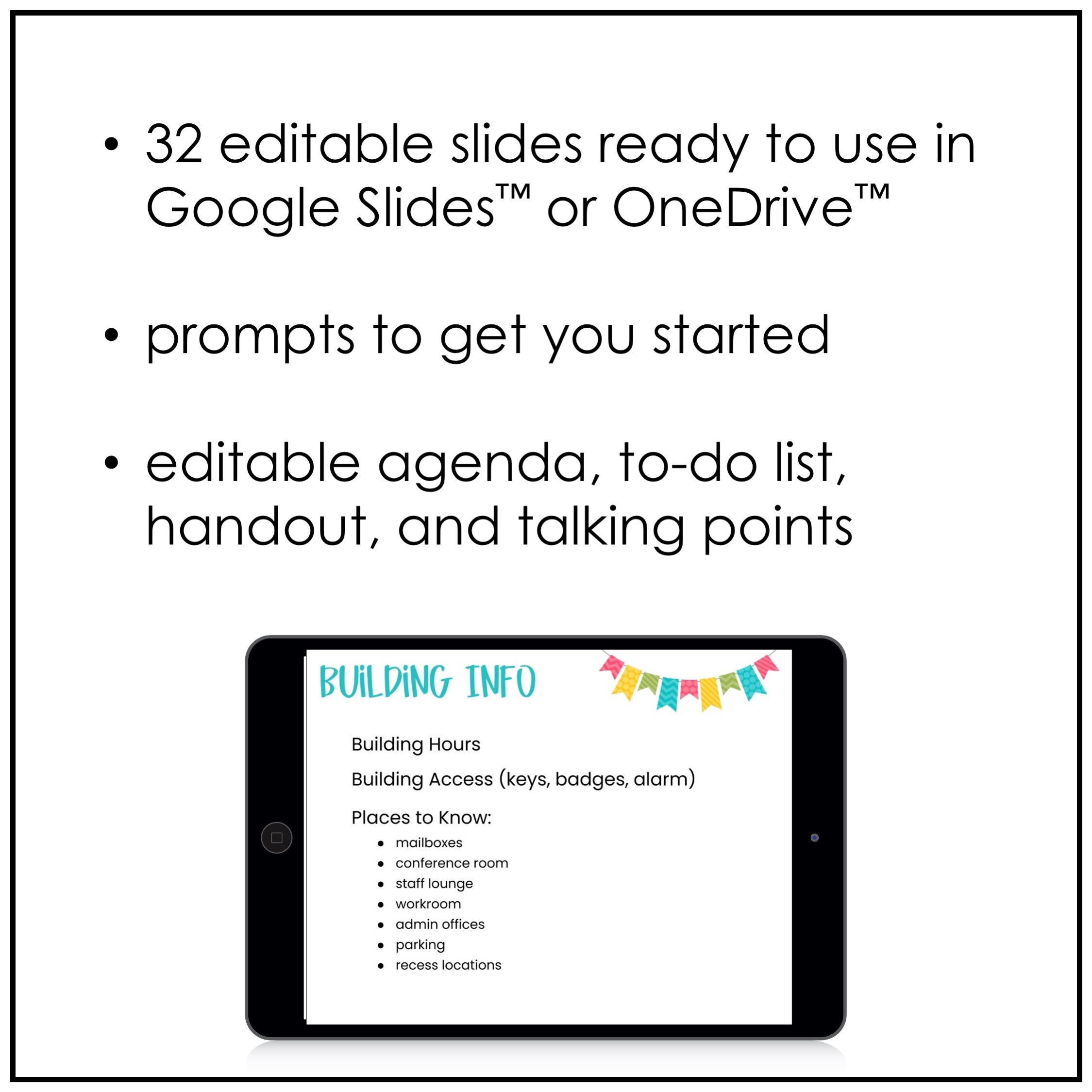New Teacher Orientation Slideshow Templates for Mentor - Etsy