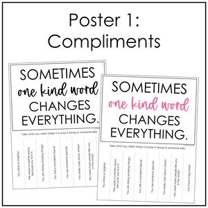 Kindness Posters for Random Acts of Kindness and Compliments - Etsy
