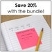 Math Sticky Note Templates BUNDLE, Math Reference Charts BUNDLE, Math ...