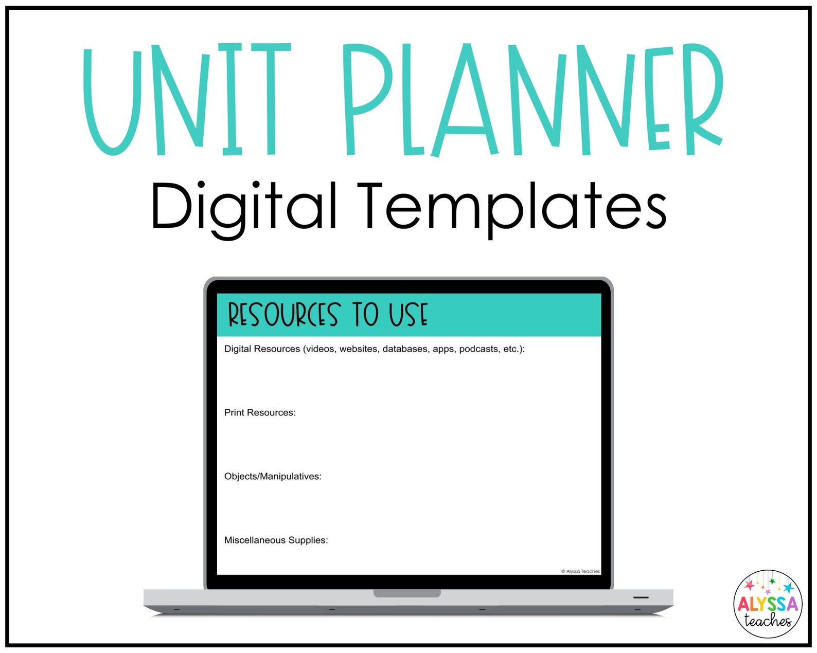 Digital Unit Planner Templates for Elementary Teachers, Digital Lesson ...