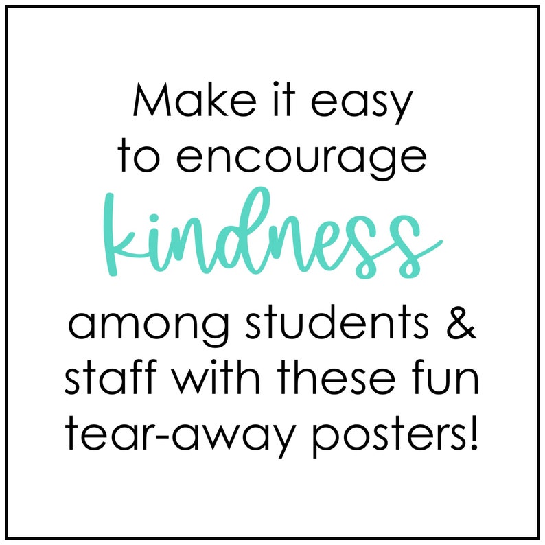 Kindness Posters for Random Acts of Kindness and Compliments - Etsy