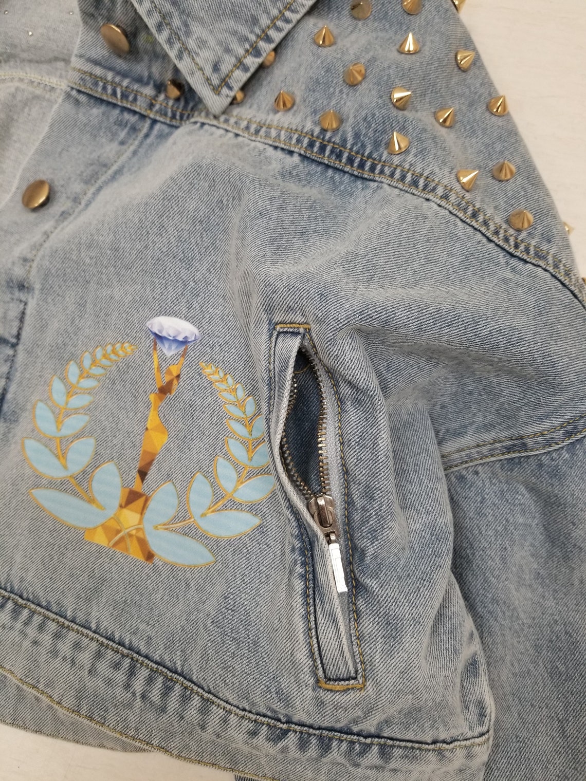 Trophy Girl Jean Jacket (know Your Worth) - Etsy