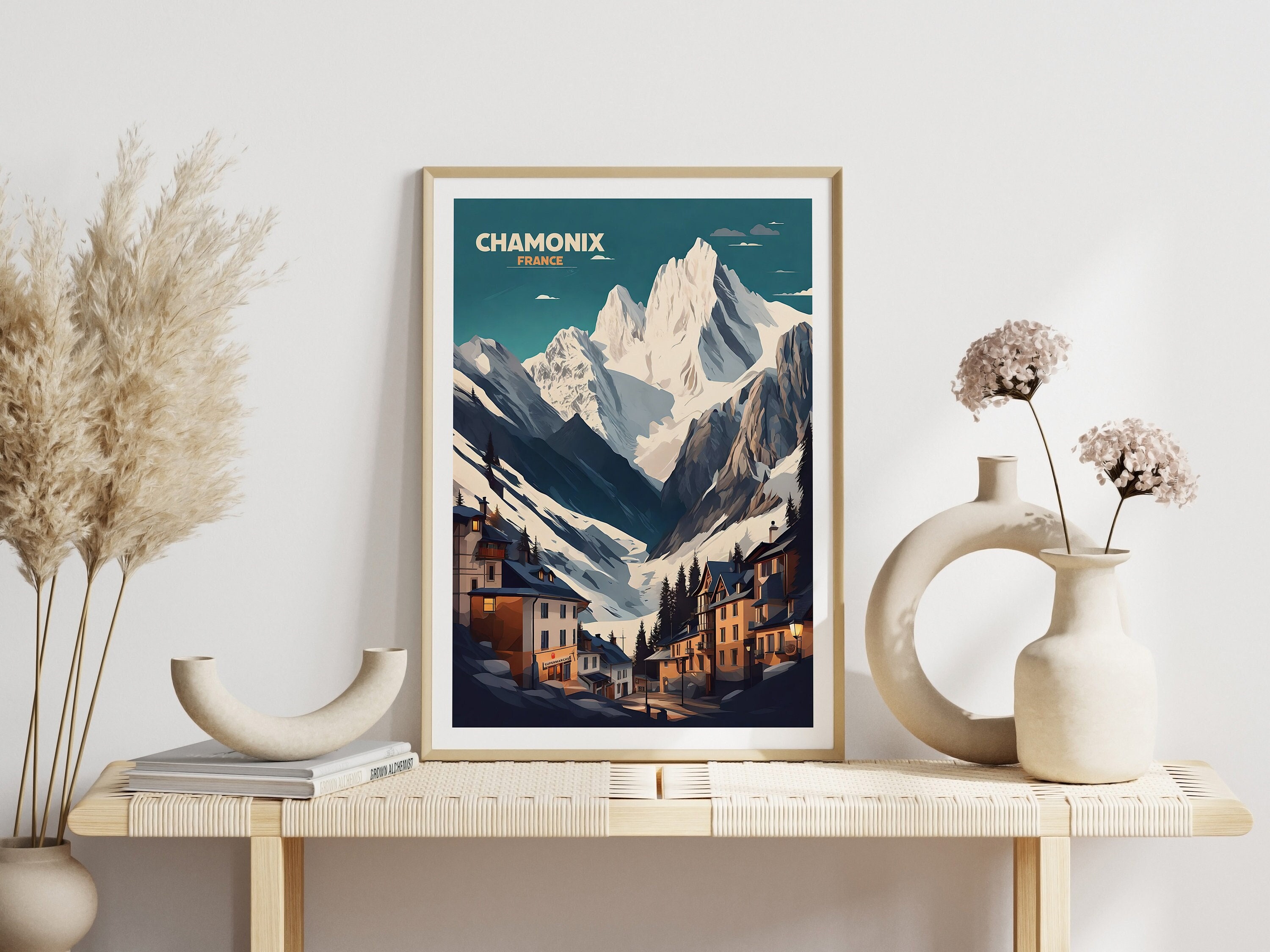 Chamonix Travel Poster Mont Blanc Print Perfect for Home Decor and ...