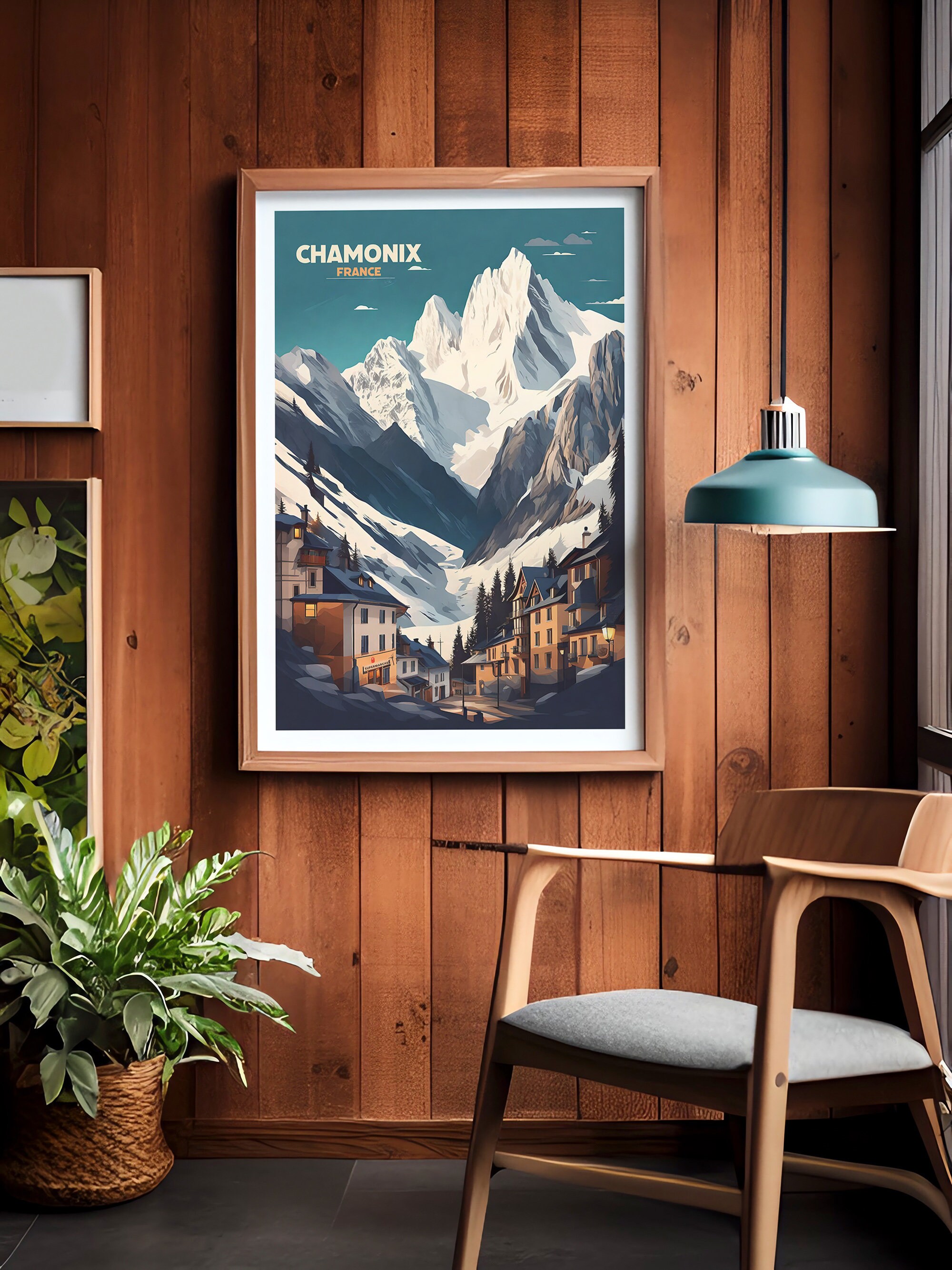 Chamonix Travel Poster Mont Blanc Print Perfect for Home Decor and ...