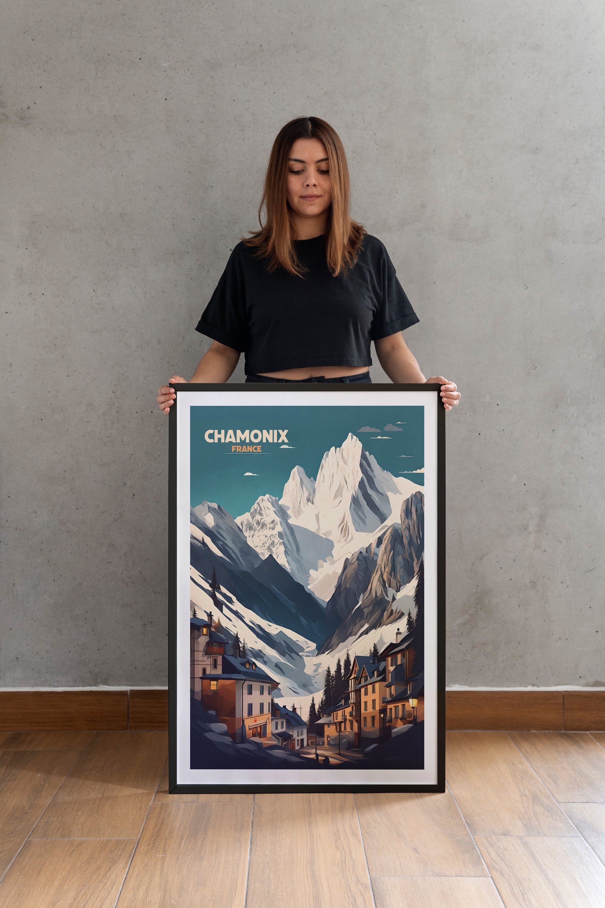 Chamonix Travel Poster Mont Blanc Print Perfect for Home Decor and ...