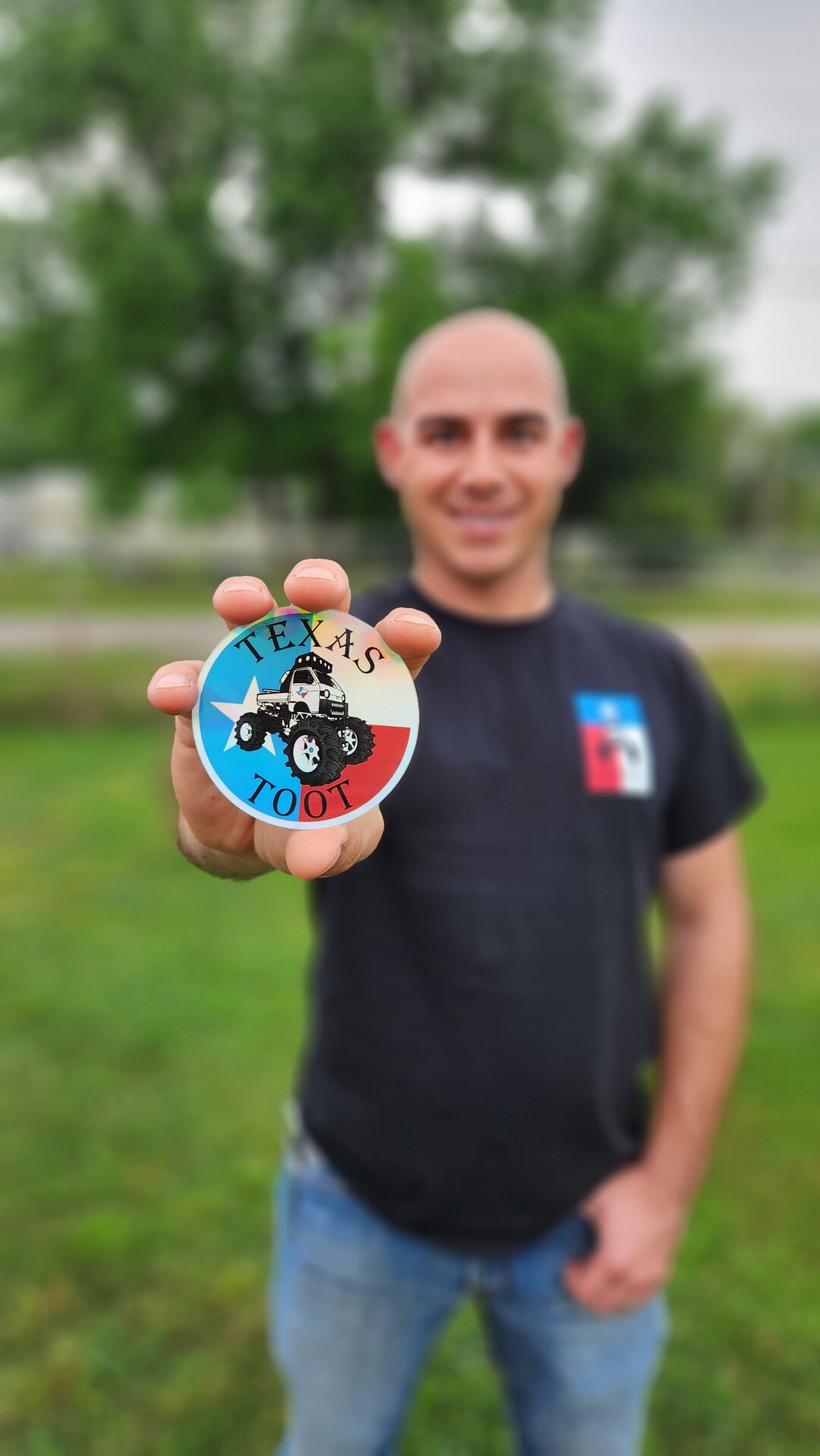 Texas Toot Holographic 3x3 Round Sticker - Etsy