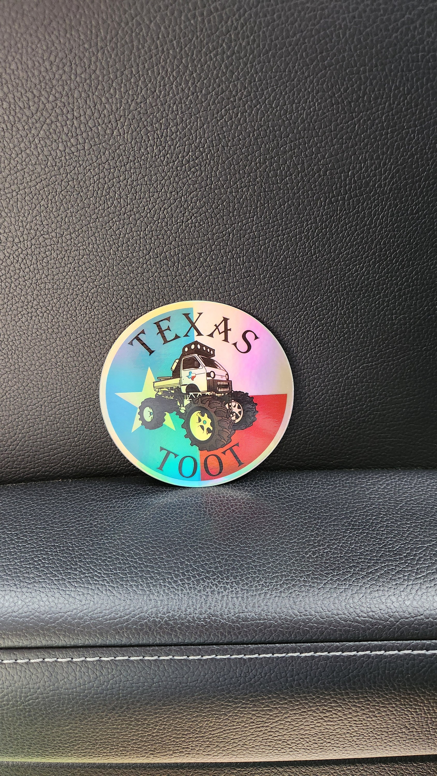 Texas Toot Holographic 3x3 Round Sticker - Etsy