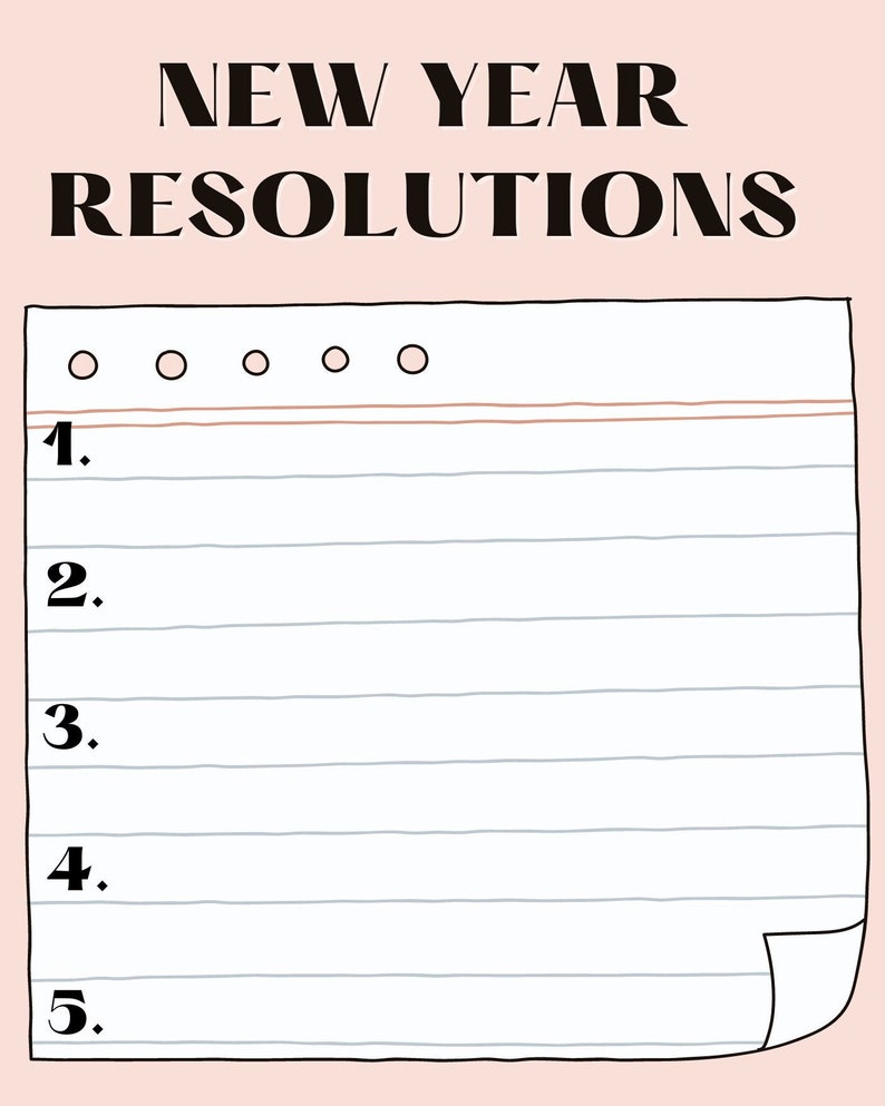 New Years Resolution Print - Etsy Canada