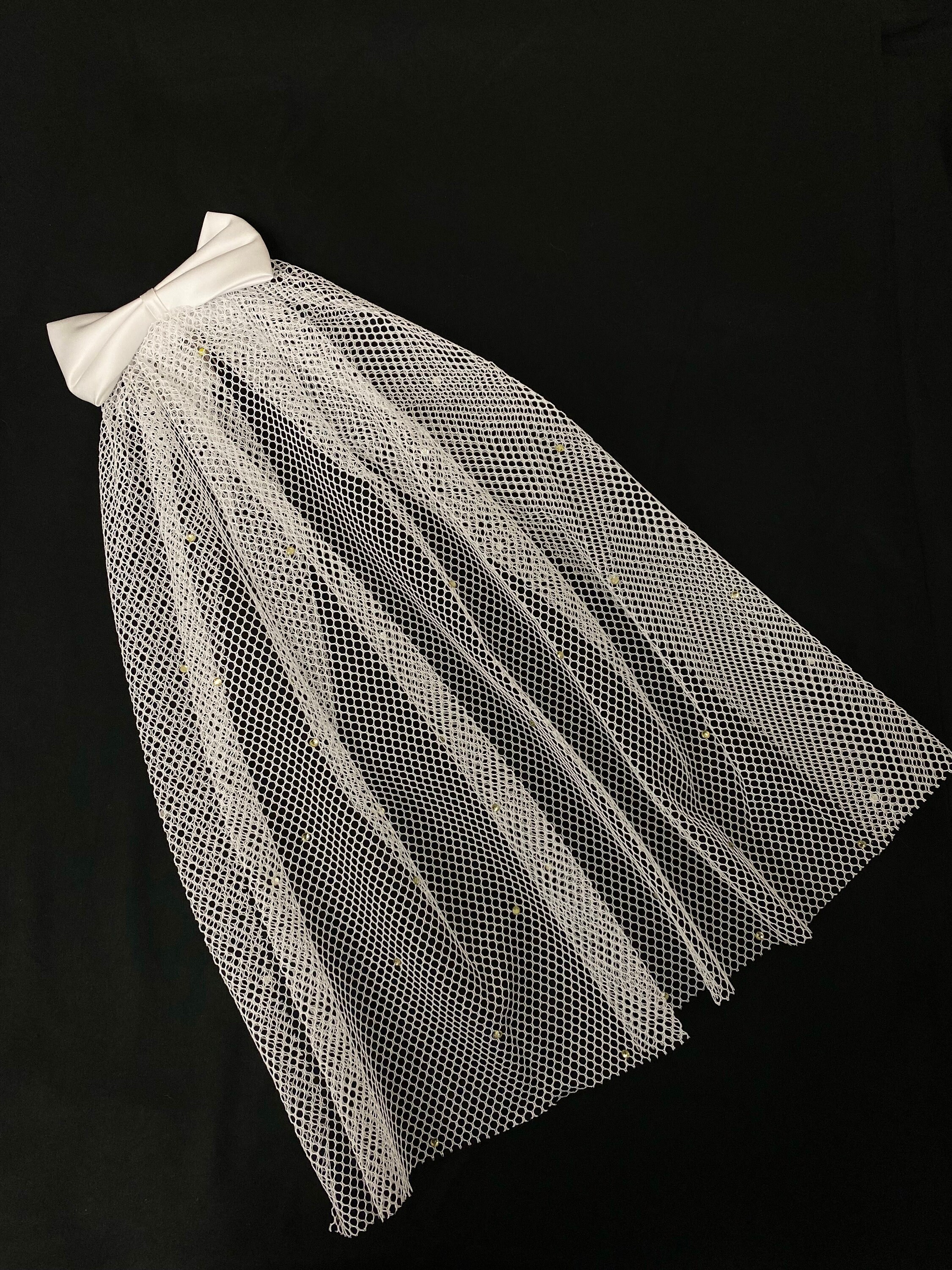 Small Minimalist Veil Mesh Bridal White Simple Veil Simple Bridal Veil ...