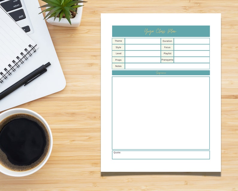 The Ultimate Yoga Teacher Planner Pack, Printable, Digital Download, Yoga Planner, Yoga Journal ...