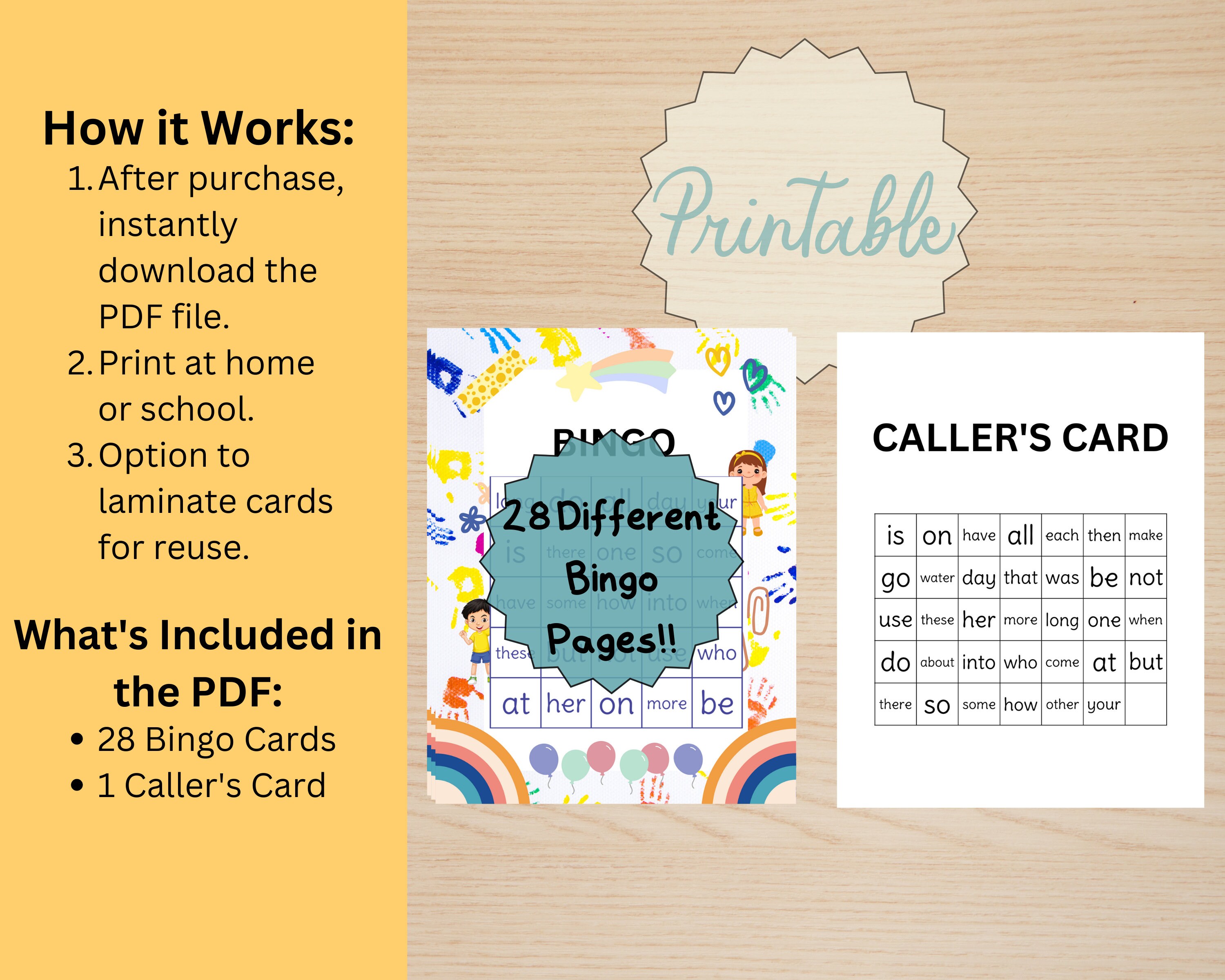 Sight Word Bingo | Printable Classroom Activity | First Grade | Second ...